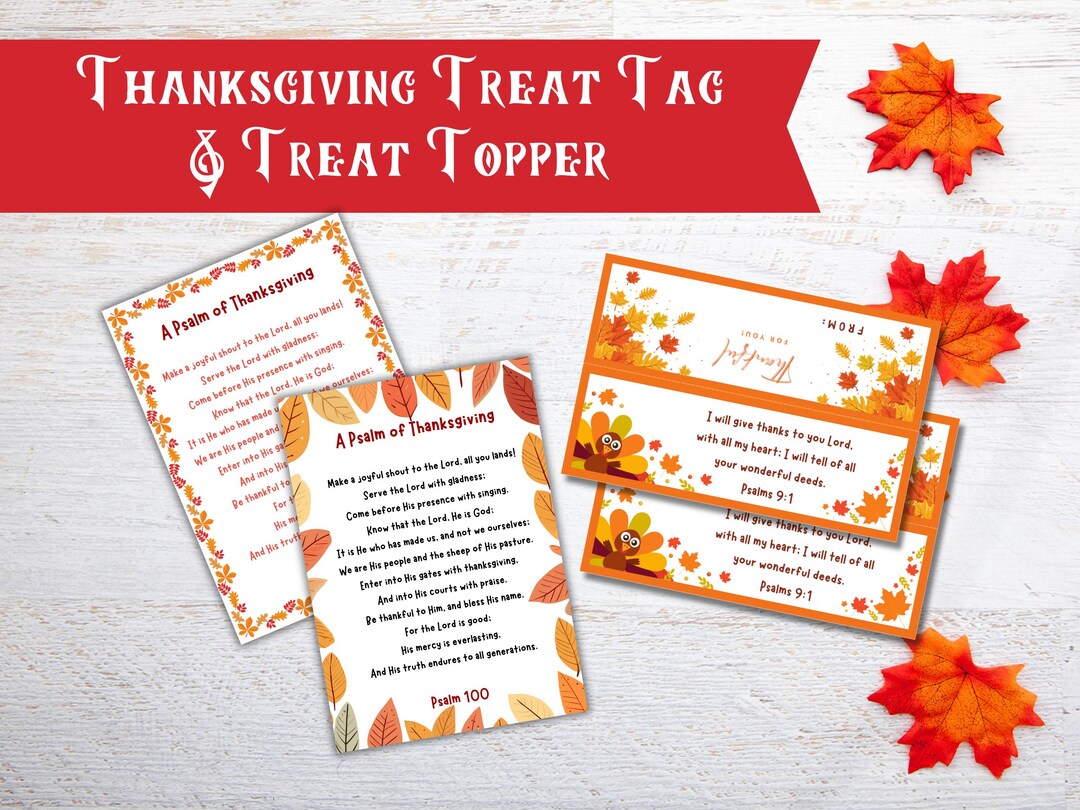 Thanksgiving Treat Tags & Treat Bag Toppers: Printable Fall Favor Tags ...
