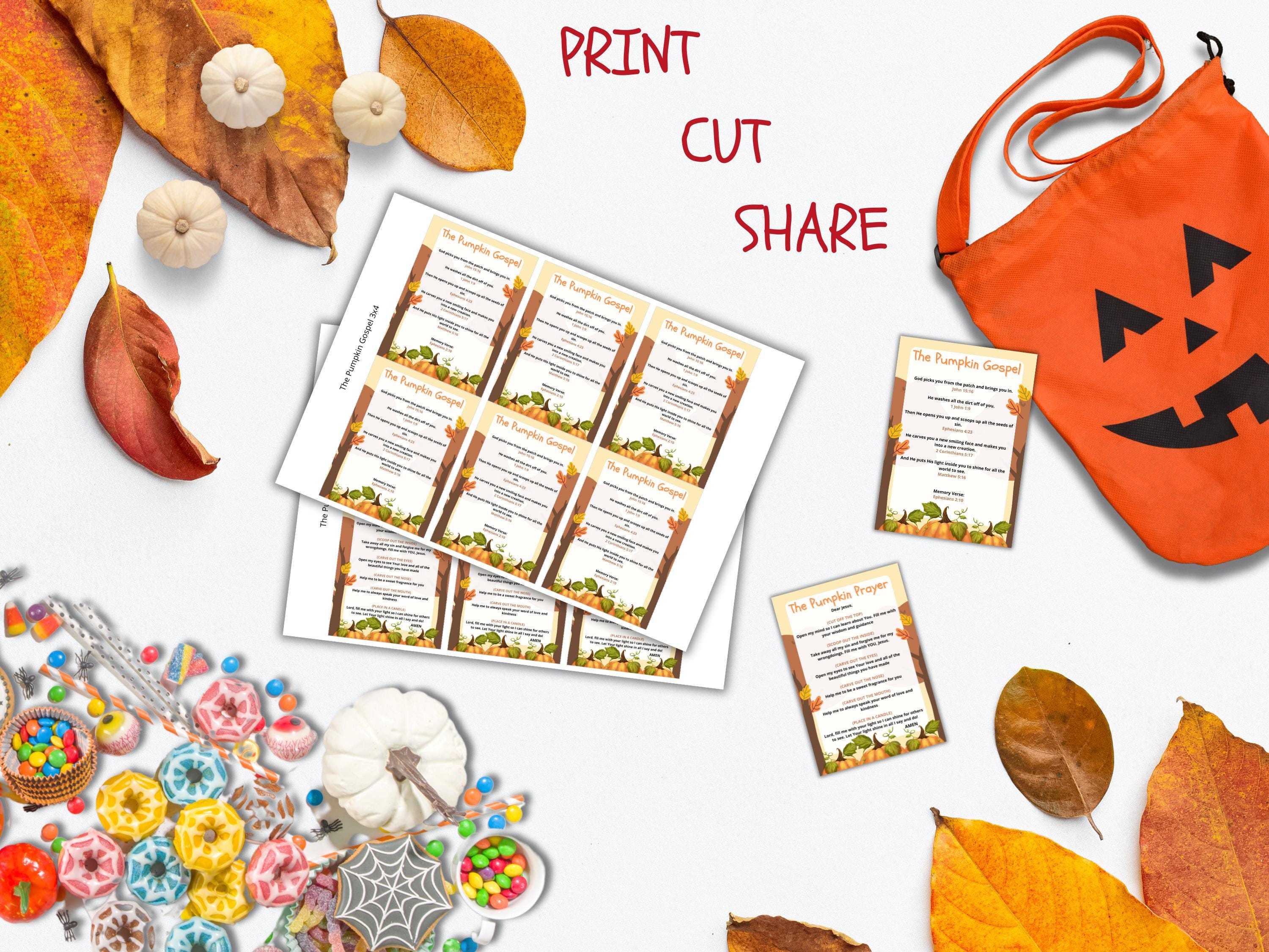 Pumpkin Gospel and Pumpkin Prayer Treat Tag Printable for Sunday School ...