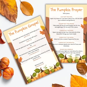 Pumpkin Gospel and Pumpkin Prayer Treat Tag Printable for Sunday School ...