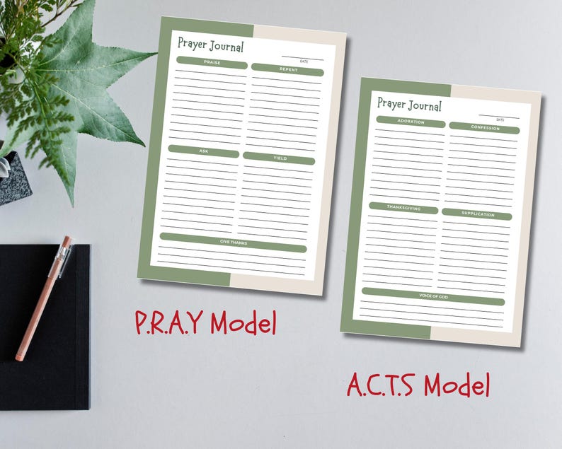 ACTS Prayer Journal Printable: Christian Devotional Template (digital ...
