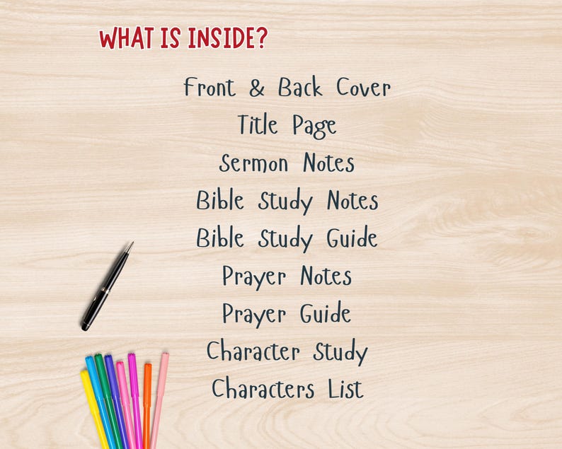 Bible Study Journal Bundle for Kids, Instant Download Printable ...