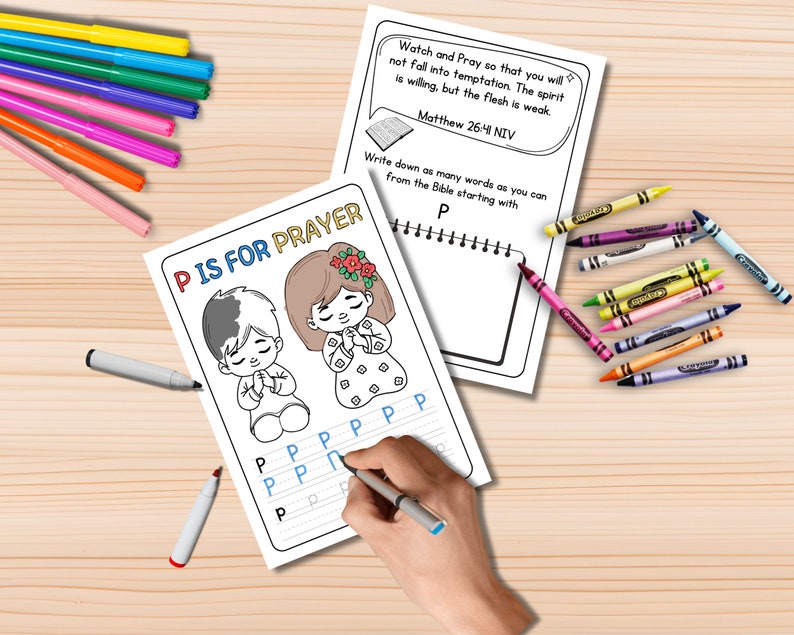 Bible ABC Coloring Pages for Christian Homeschool and Sunday School ...