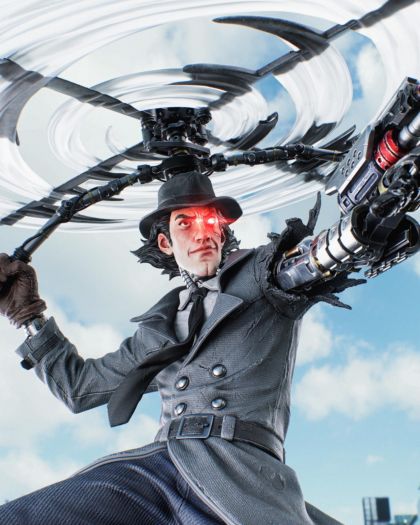 Inspector Gadget Statue – Retro Cyber Detective 3D Printed Collectible ...