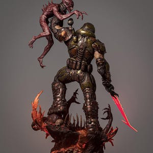DOOM Eternal Slayer / 1:8 Scale Premium Figure / Handmade / Game Statue ...