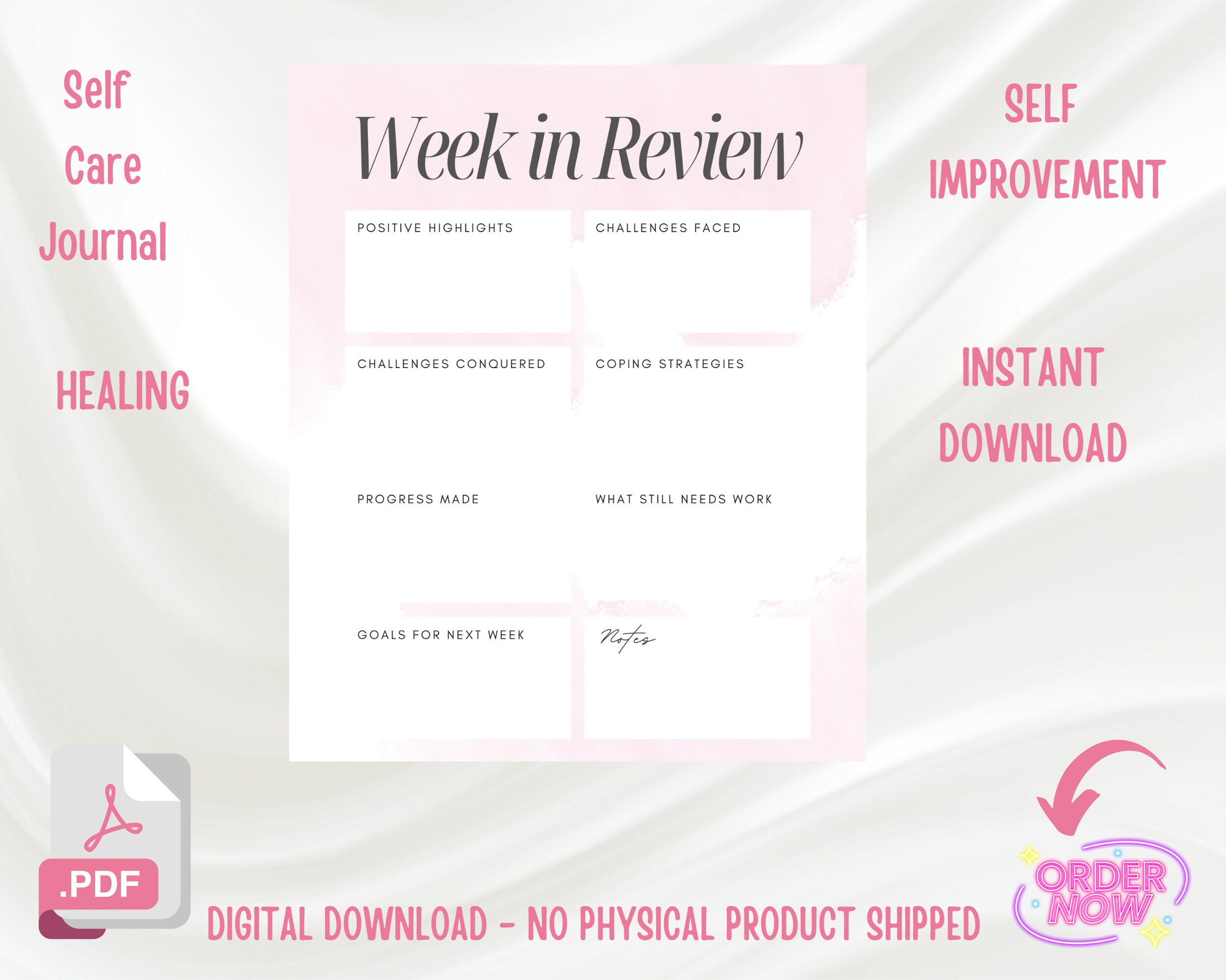 Instant Download Trauma Journal My Healing Journey PDF Format Self Care ...