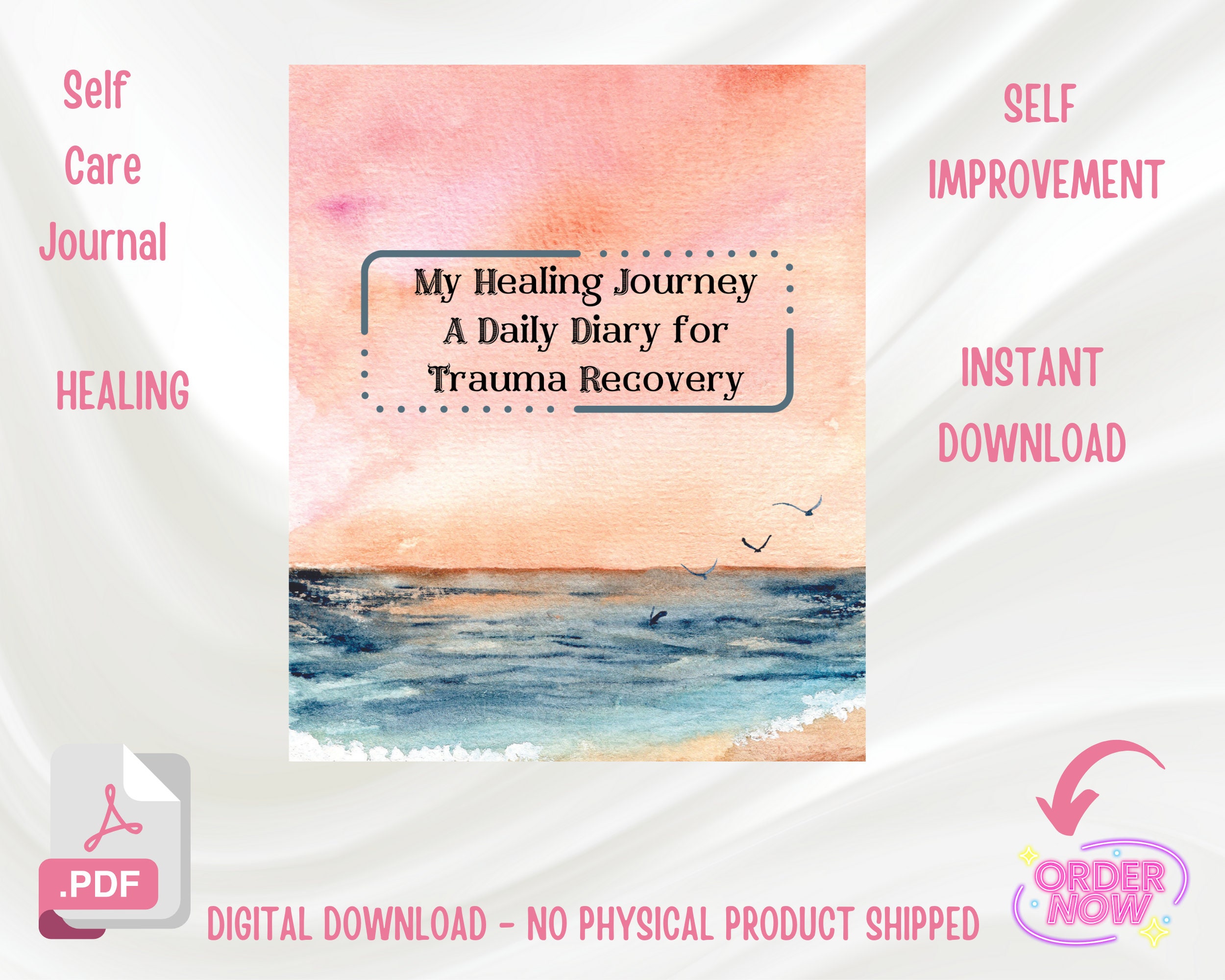 Instant Download Trauma Journal My Healing Journey PDF Format Self Care ...