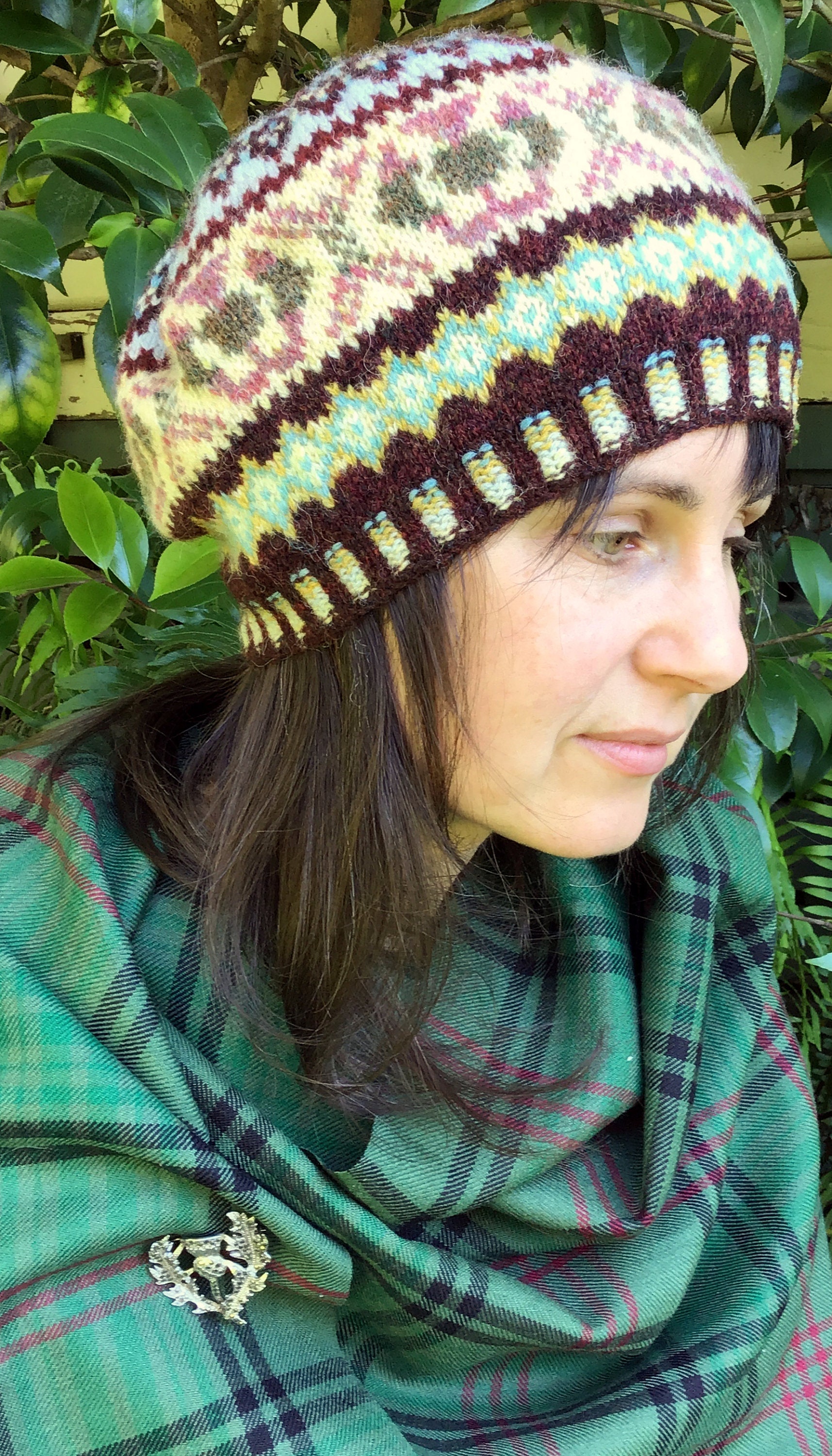 Bobby's Fair Isle Thistle Tam O'shanter Knitting Pattern (2 in 1) Pdf ...