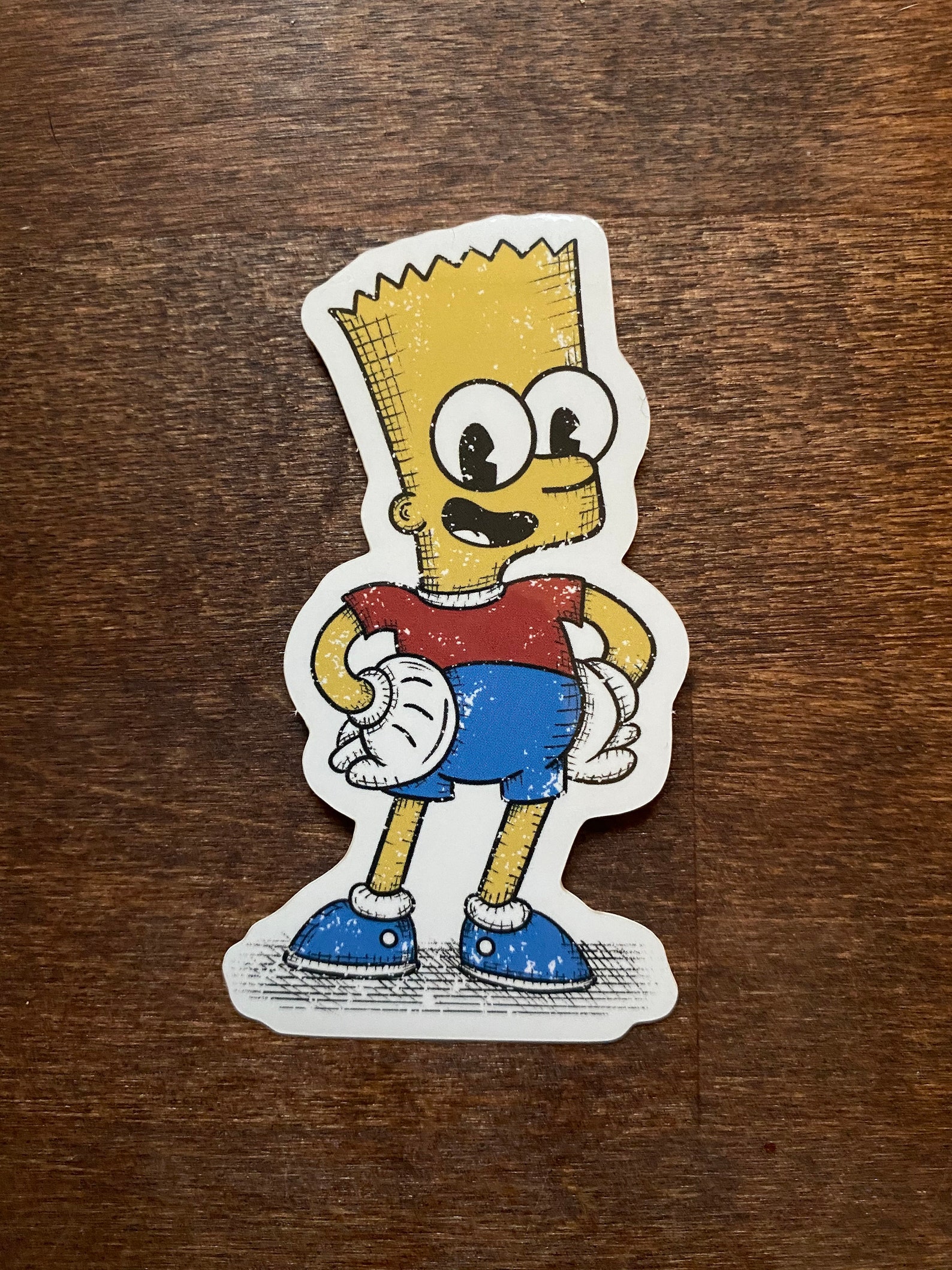 Vintage Bart Simpson Vinyl Sticker Decal 3 Etsy