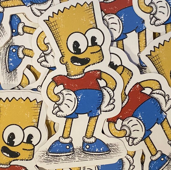 Vintage Bart Simpson Vinyl Sticker Decal 3 | Etsy