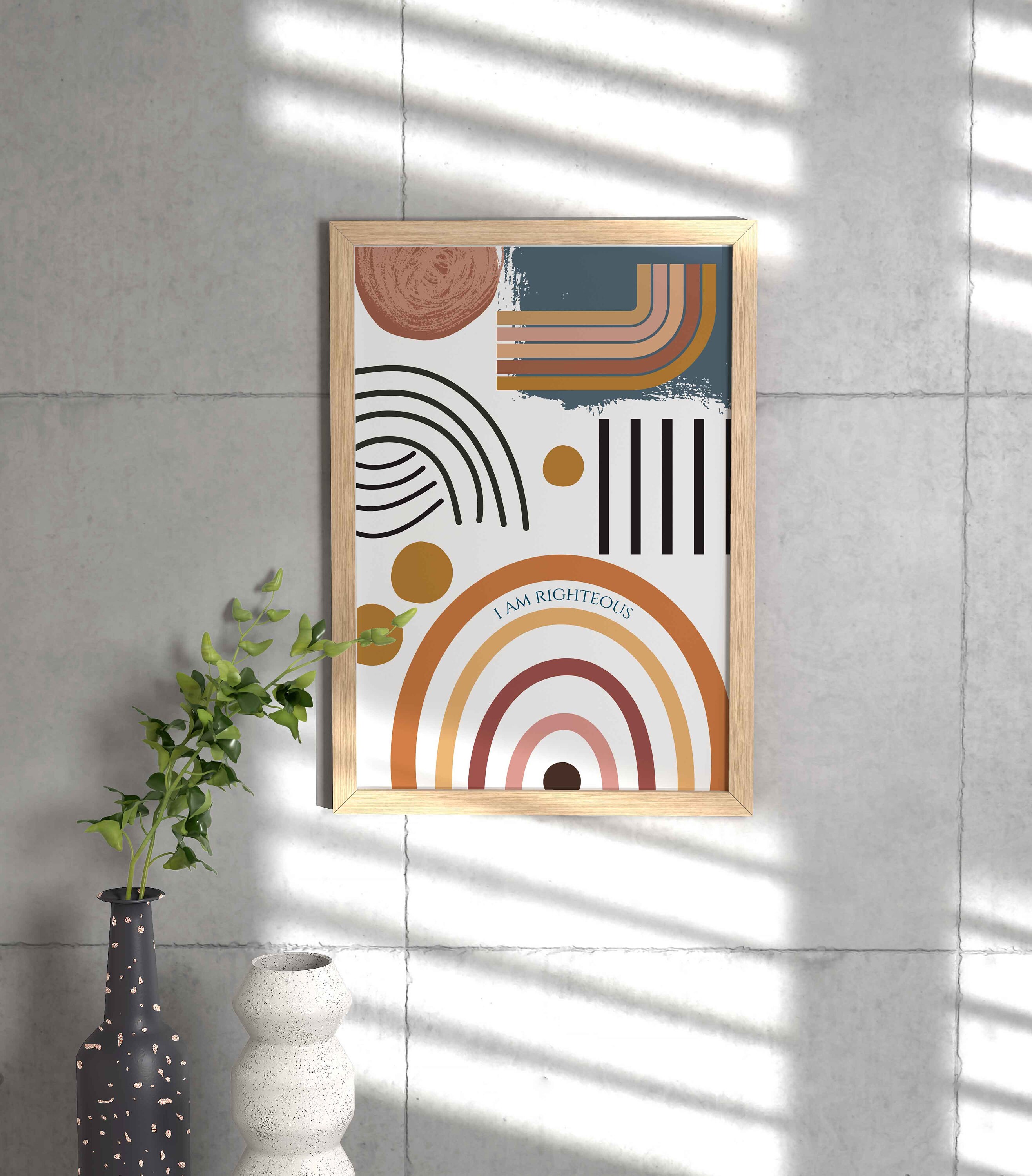 Printable Abstract Christian Minimalist Artwork Design Modern Abstract ...