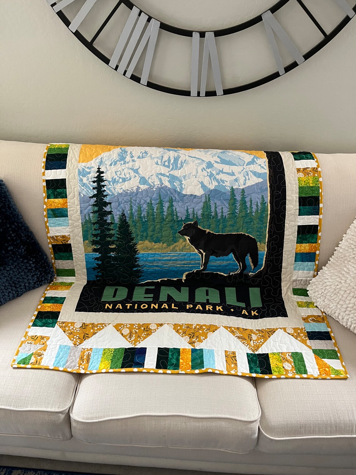 Denali Quilt | Handmade | 100% Cotton Fabric | 42x57 | Made in the USA ...