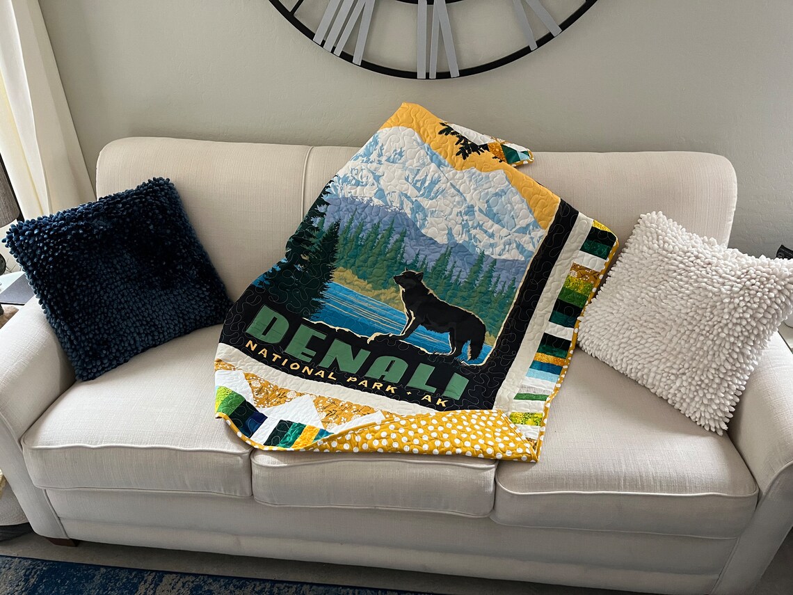Denali Quilt | Handmade | 100% Cotton Fabric | 42x57 | Made in the USA ...