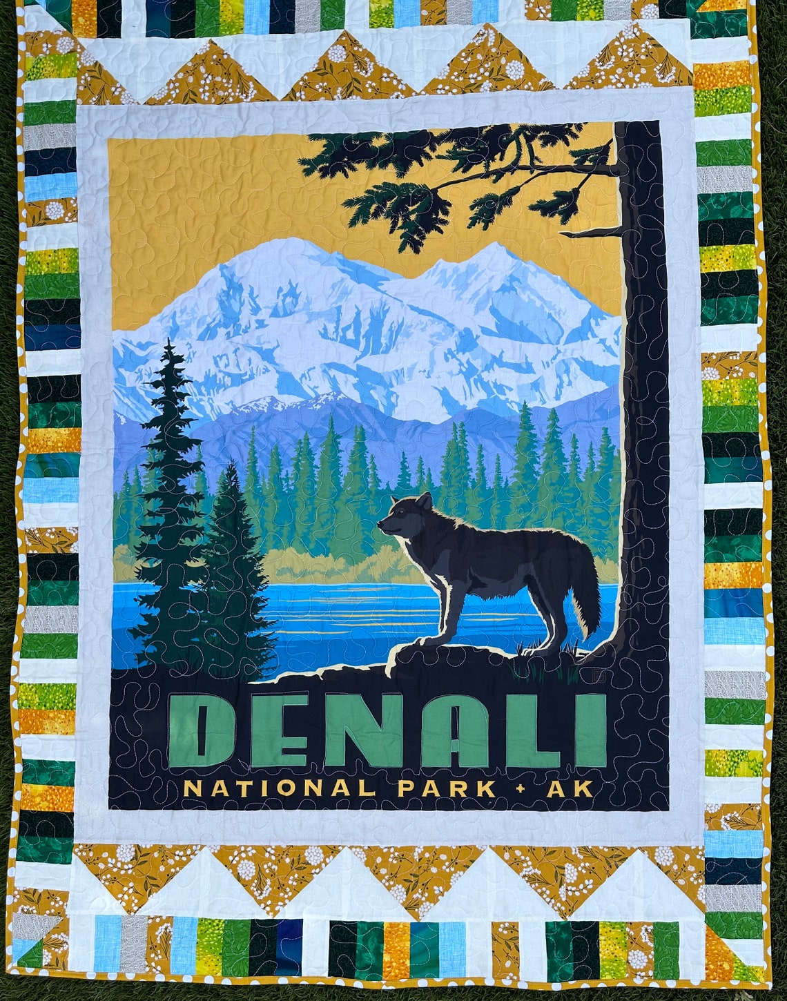 Denali Quilt | Handmade | 100% Cotton Fabric | 42x57 | Made in the USA ...