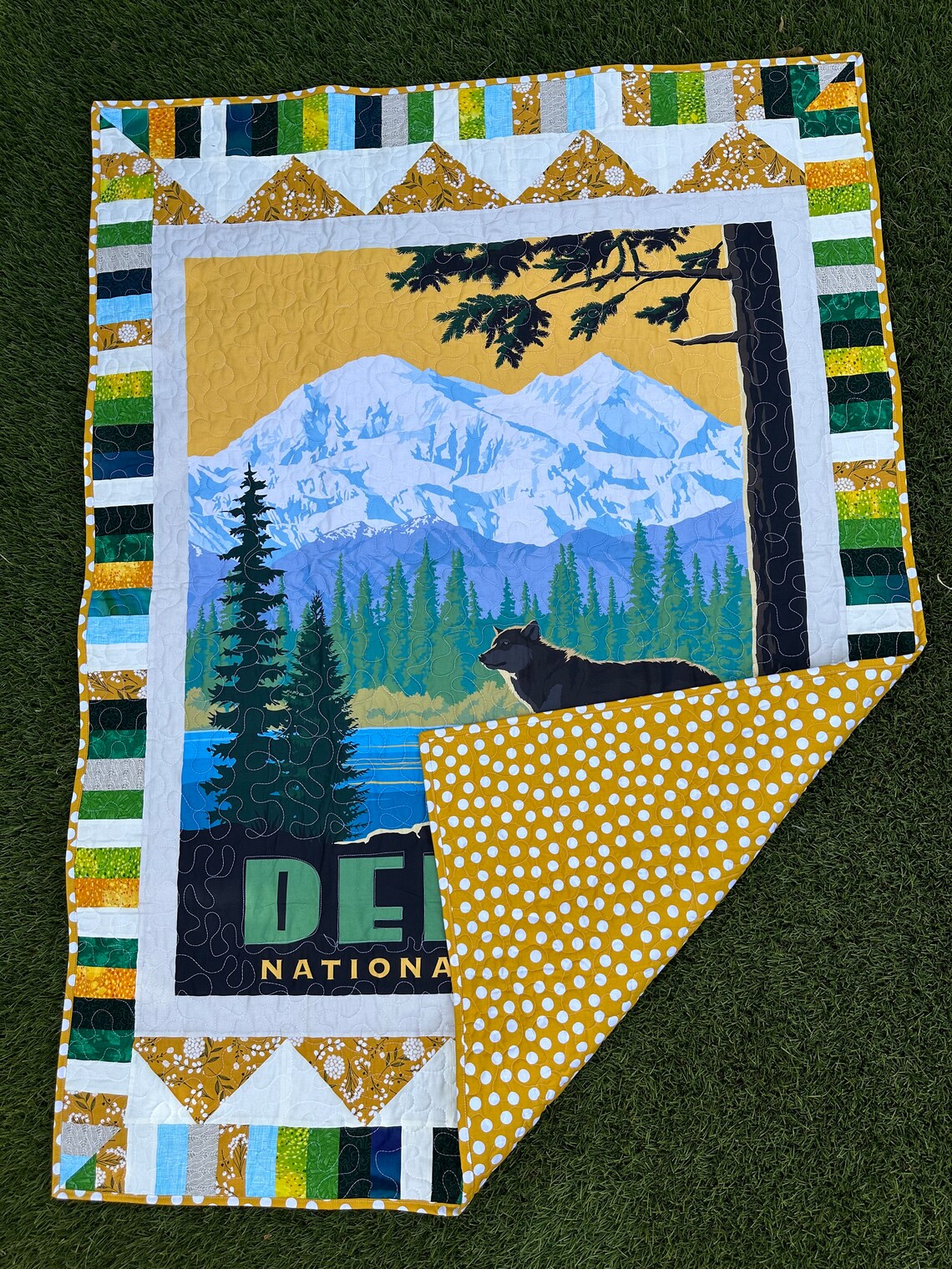 Denali Quilt | Handmade | 100% Cotton Fabric | 42x57 | Made in the USA ...