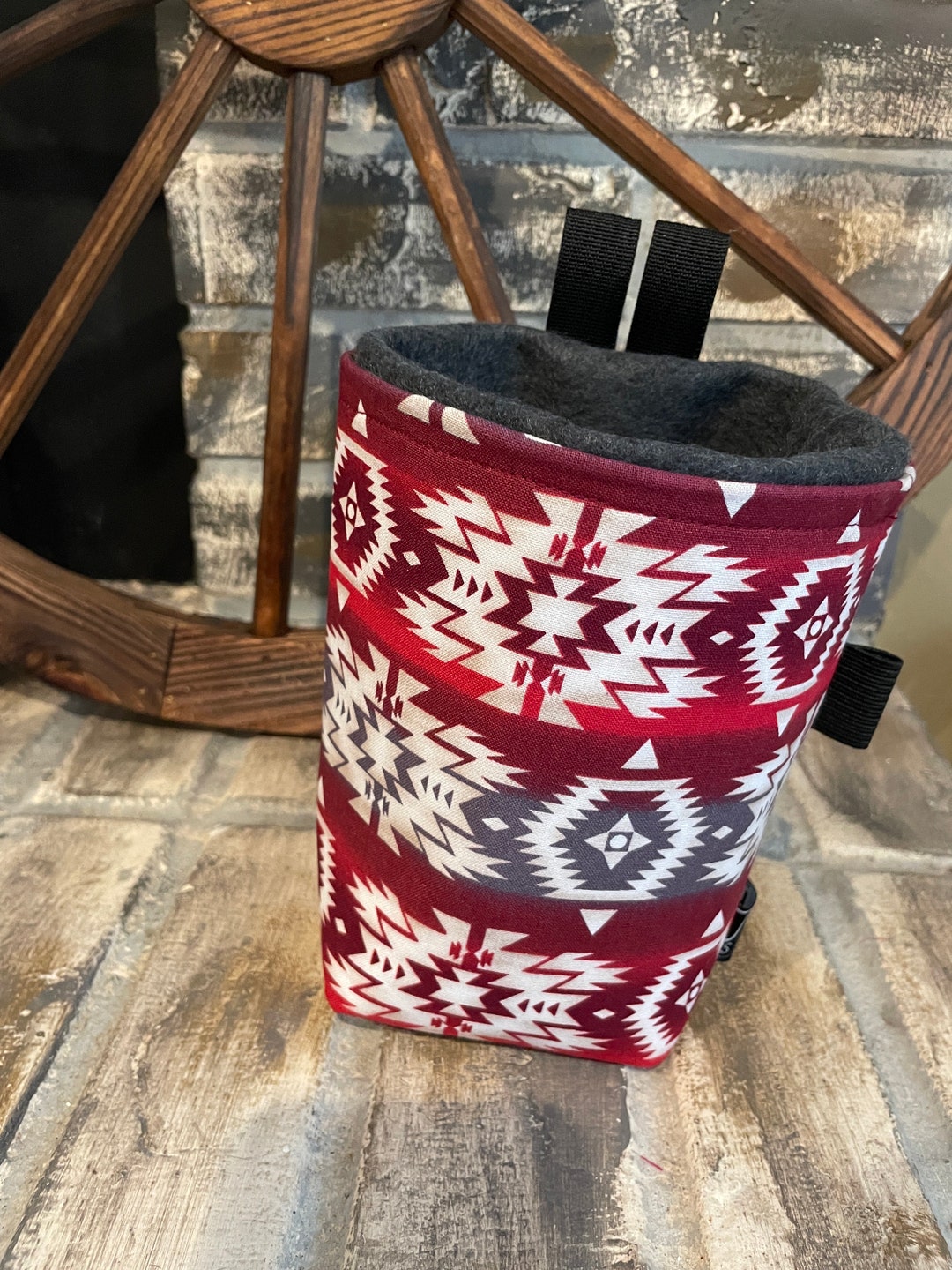Southwest Print Gray Maroon Chalk Bag - Etsy