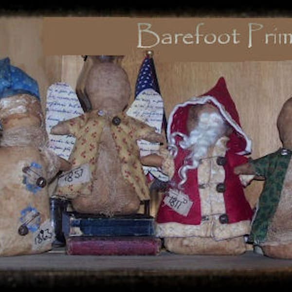 Primitive Santa Doll Patterns - Etsy