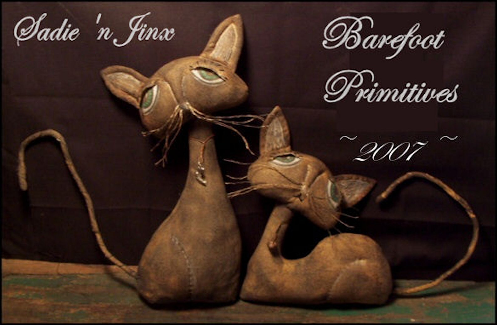 Primitive Cats Sadie Jinx Stump Kitty Folk Art PDF Epattern - Etsy