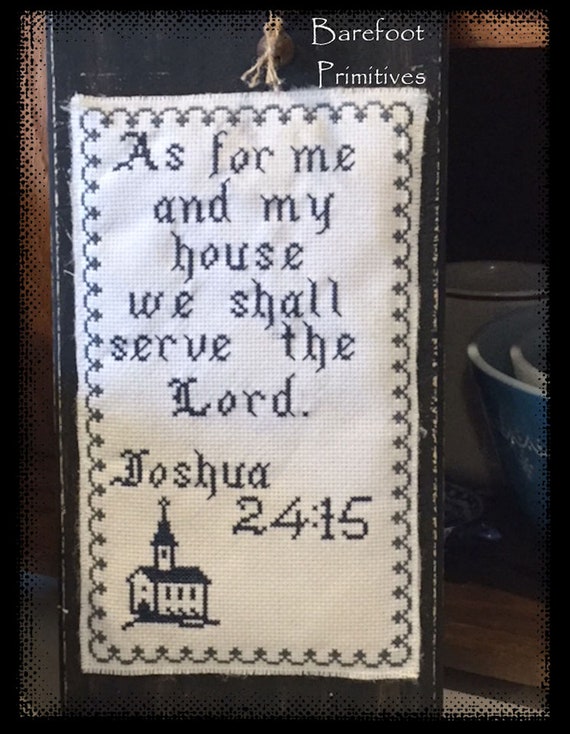 Joshua 24:15 Cross Stitch As for Me and My House Pattern | Etsy