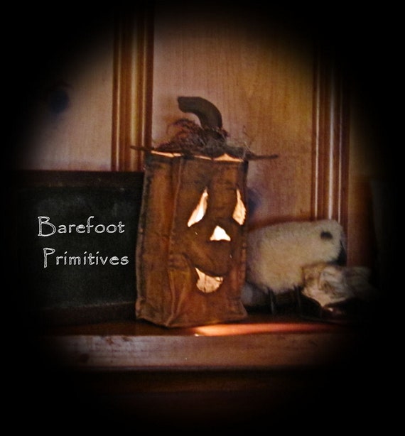Primitive Pumpkin Light Box Stem Digital E PATTERN - Etsy