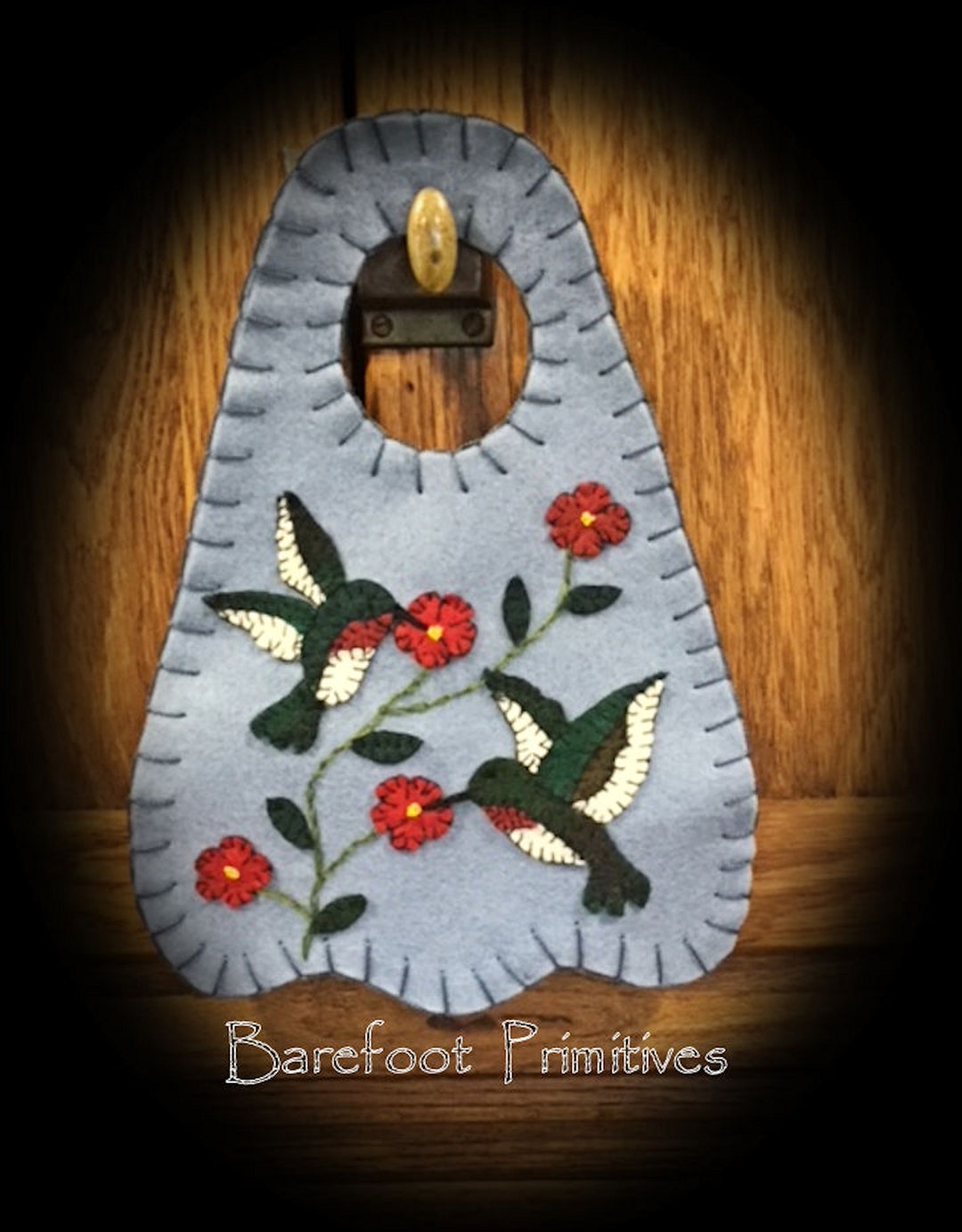 Hummingbird Flower Penny Rug Applique Door Hanger Bird Epattern - Etsy