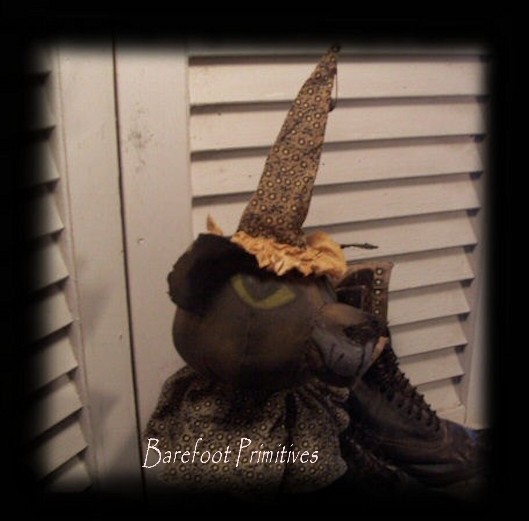 Black Cat Make Do Primitive Nodder Bobbin Hat Digital PATTERN - Etsy