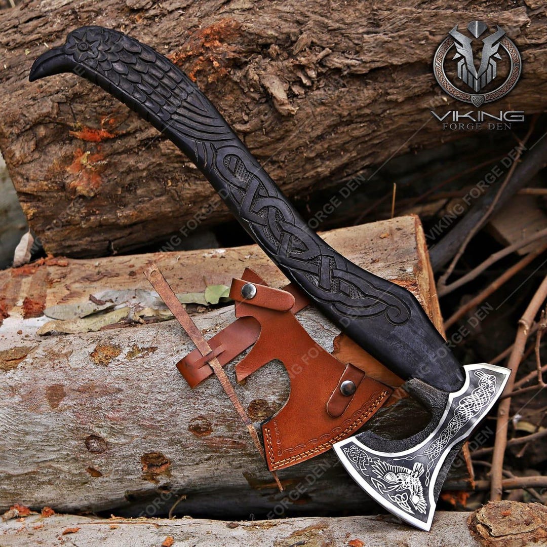 Viking Crow Axe With Sheet - Etsy