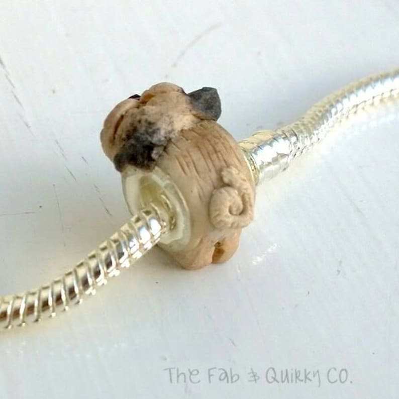 Fawn Pug Polymer Clay Charm Bead to Fit Pandora Bracelets - Etsy UK