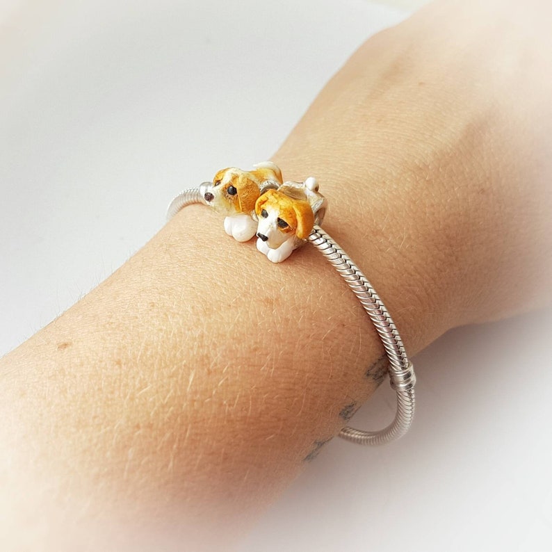 Beagle Polymer Clay Charm Bead to Fit Pandora Bracelets - Etsy UK
