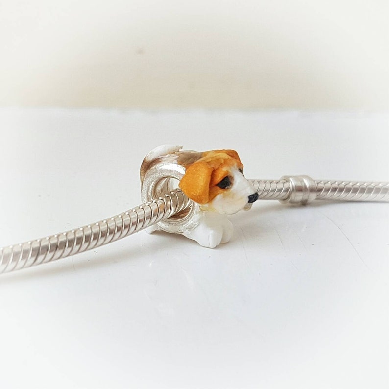 Beagle Polymer Clay Charm Bead to Fit Pandora Bracelets - Etsy UK