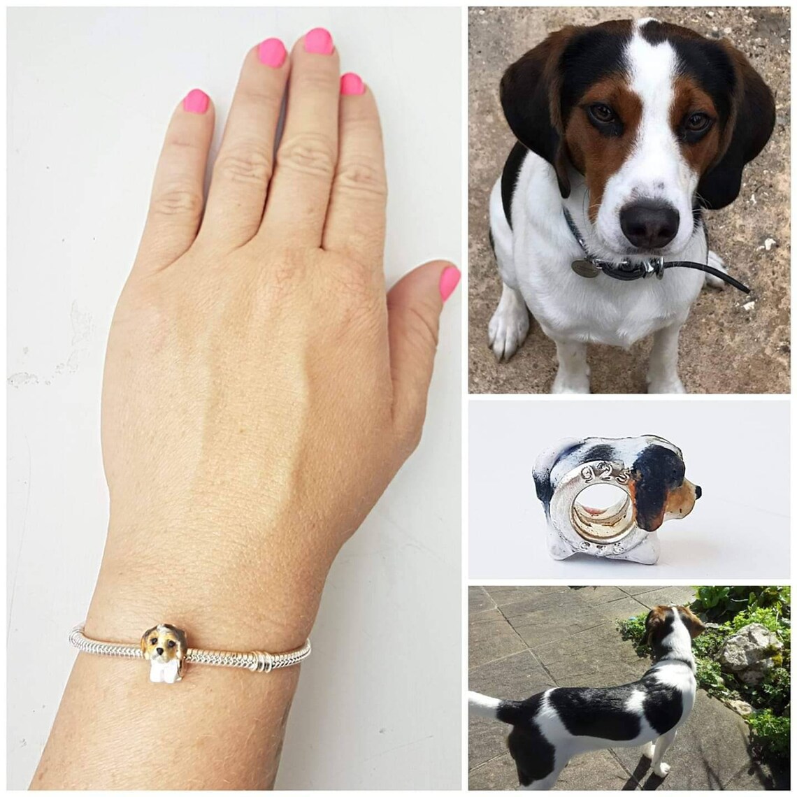 Beagle Polymer Clay Charm Bead to Fit Pandora Bracelets - Etsy UK