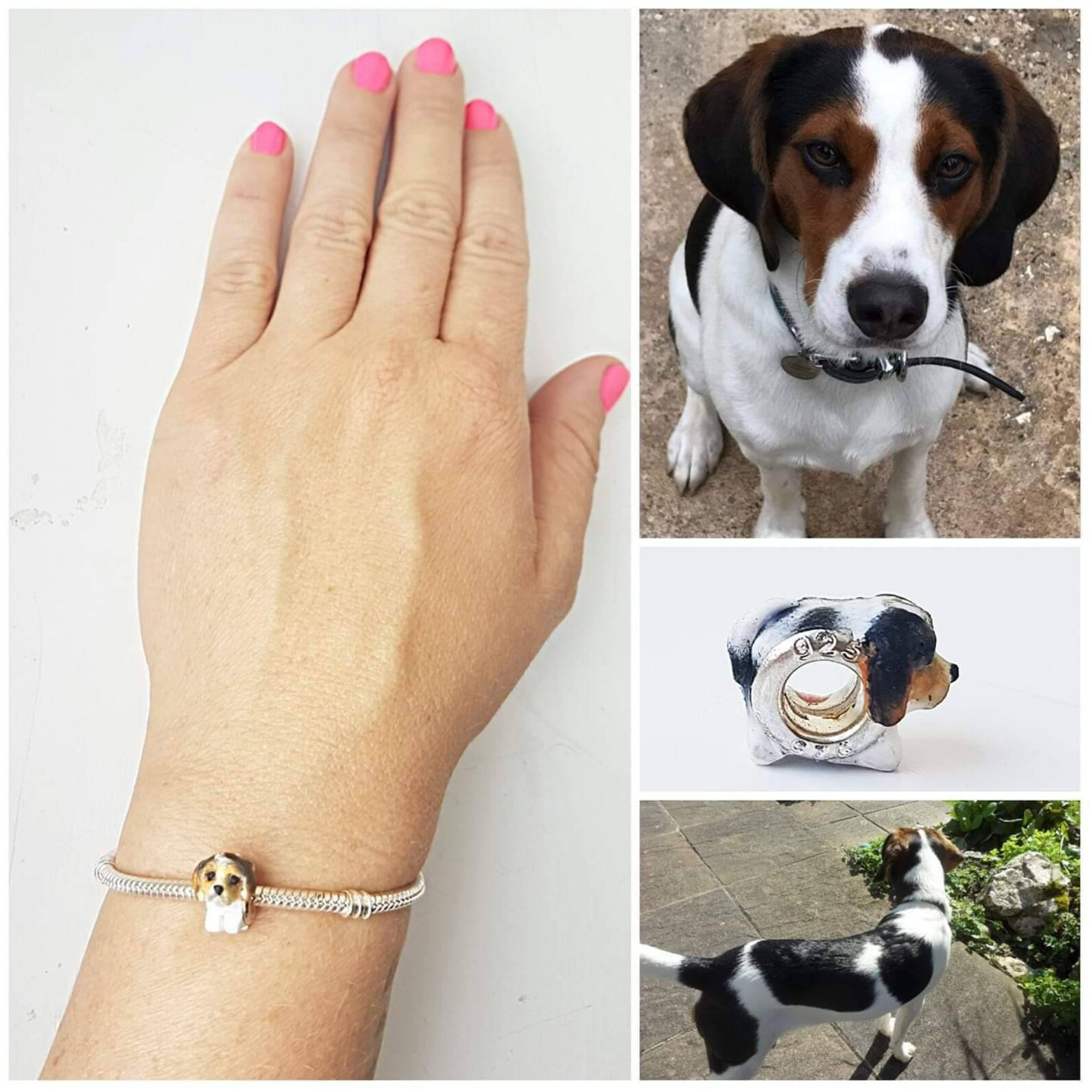 Beagle Polymer Clay Charm Bead to Fit Pandora Bracelets - Etsy UK