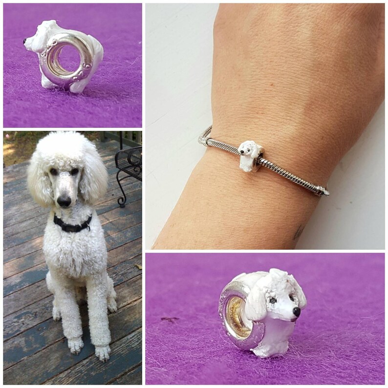Poodle Polymer Clay Charm Bead to Fit Pandora Bracelets - Etsy