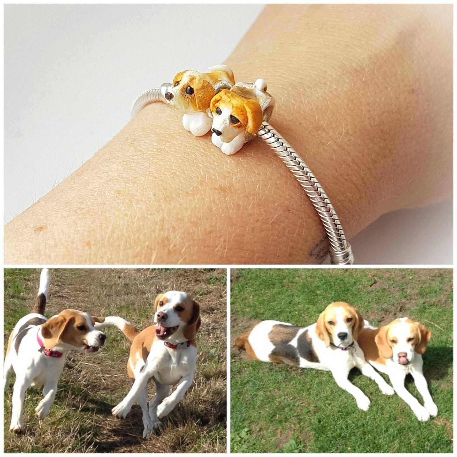 Beagle Polymer Clay Charm Bead to Fit Pandora Bracelets | Etsy UK