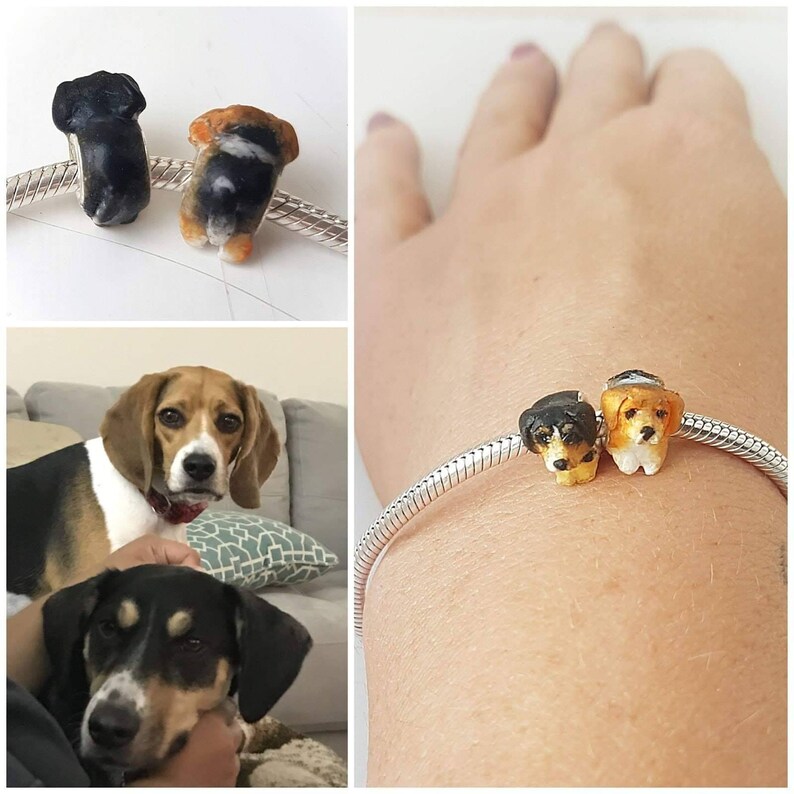 Beagle Polymer Clay Charm Bead to Fit Pandora Bracelets - Etsy UK