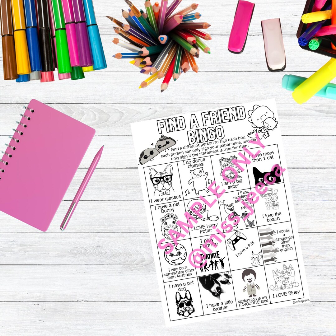 Editable Find a Friend Bingo | OSHC Activity | Printable Get to Know ...