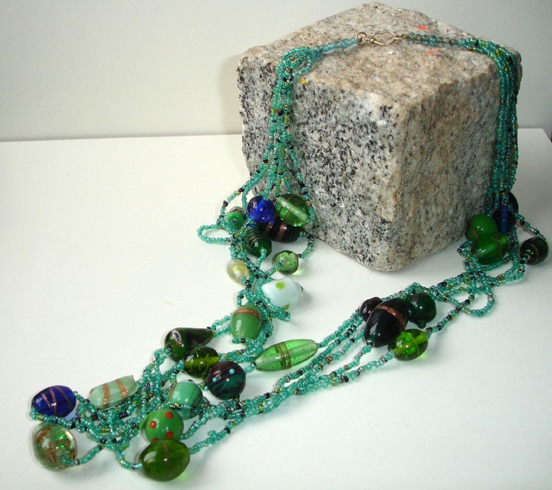 Shades of Green Glass - Etsy