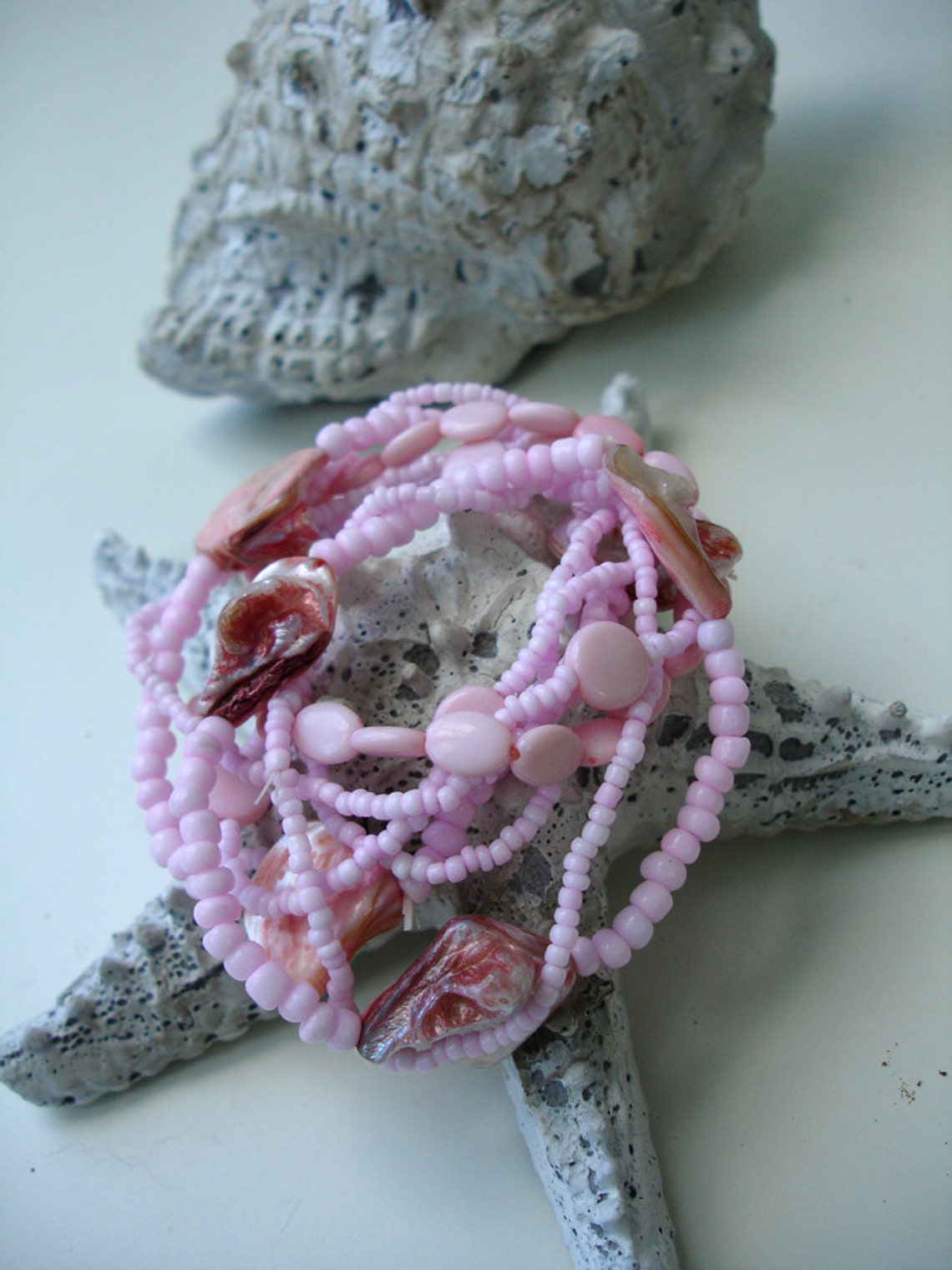 8 Pink Bracelets - Etsy