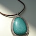 Fake Turquoise Pendant Necklace With Brown Suede Cord - Etsy