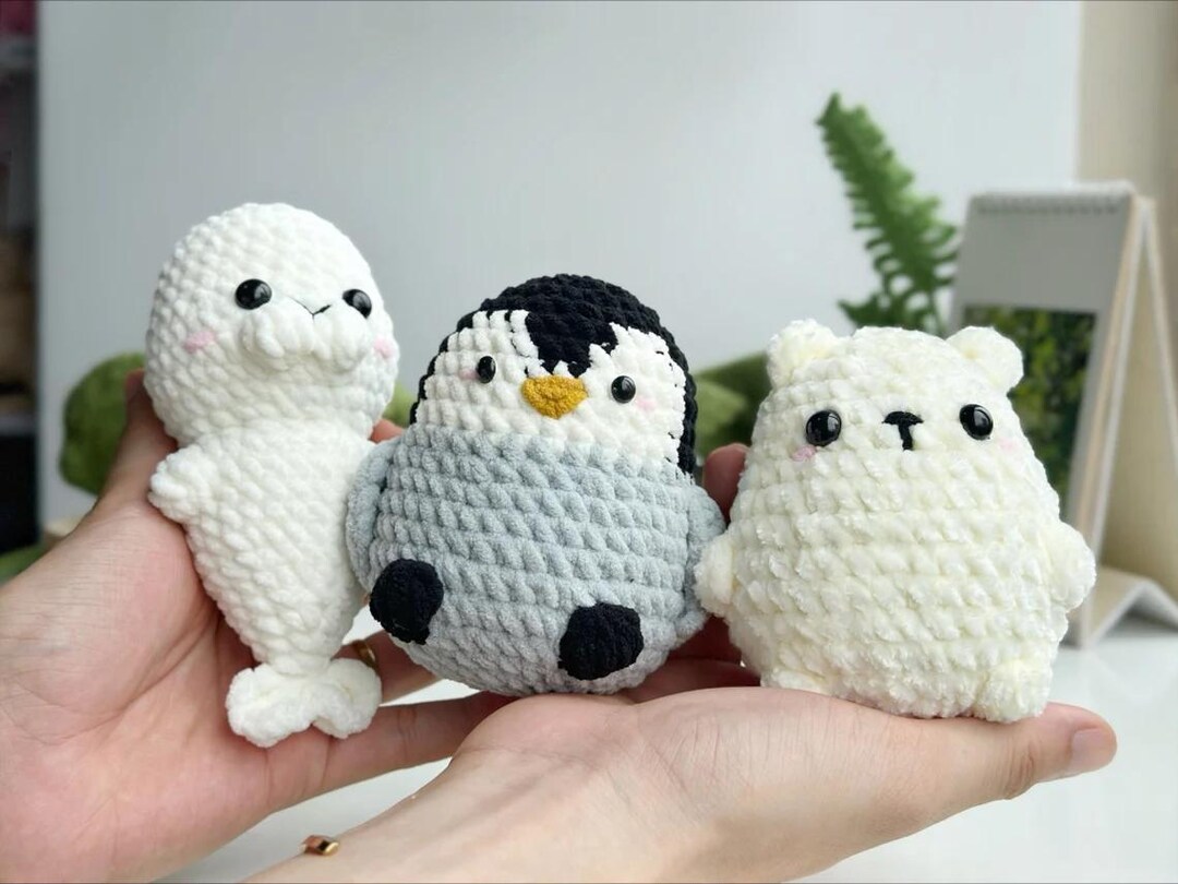 Arctic Animals Crochet Pattern Bundle, Keychain, Home Decoration, Cute ...