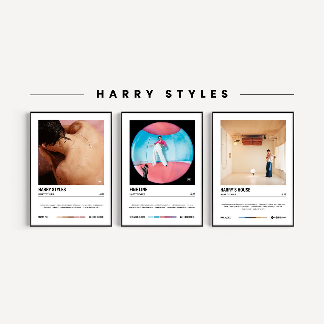 Harry Styles Set Bundle Tracklist Harry Styles Album Album Cover Music Digital Print Poster Home