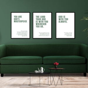 Scripture Wall Art Set of 3, With You Always Wherever You Go God's ...