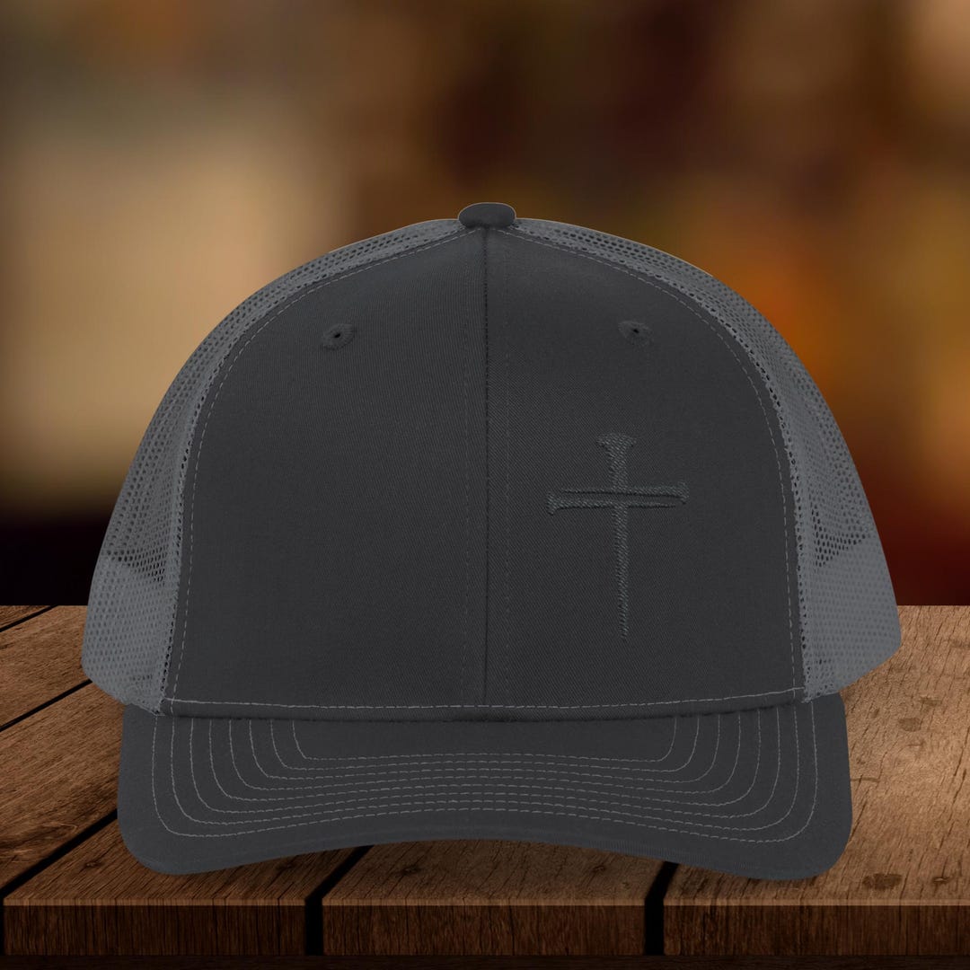 Christian Hats for Men Women, 3 Nails and A Cross, Jesus Trucker Hat ...