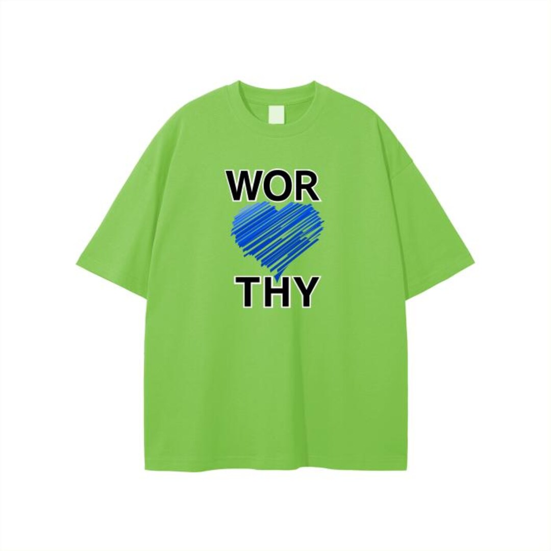 Worthy Cool Blue Heart and Heart Crown 2 Sided Unisex T-shirt R00330 - Etsy