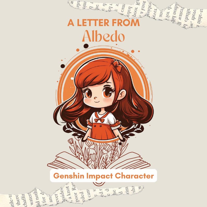 A Letter From Albedo / Genshin Impact / Fanfiction / Writingalbed - Etsy