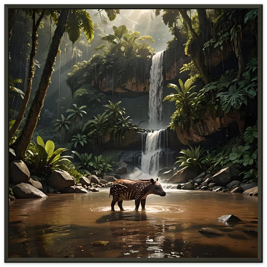 Wall Art Malayan Tapir wet & Shiny Metal Framed Poster - Etsy