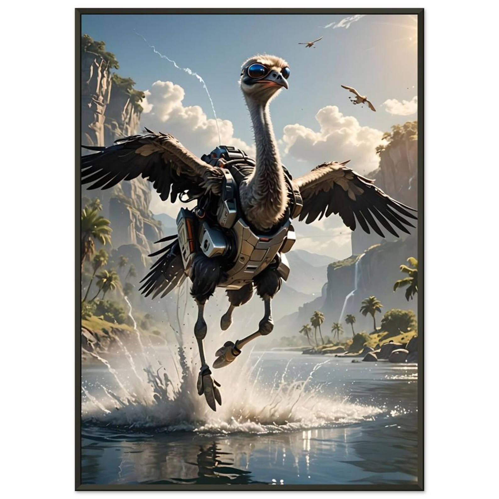 Wall Art Ostrich a.k.a Road Runner Irl Metal Framed Poster - Etsy