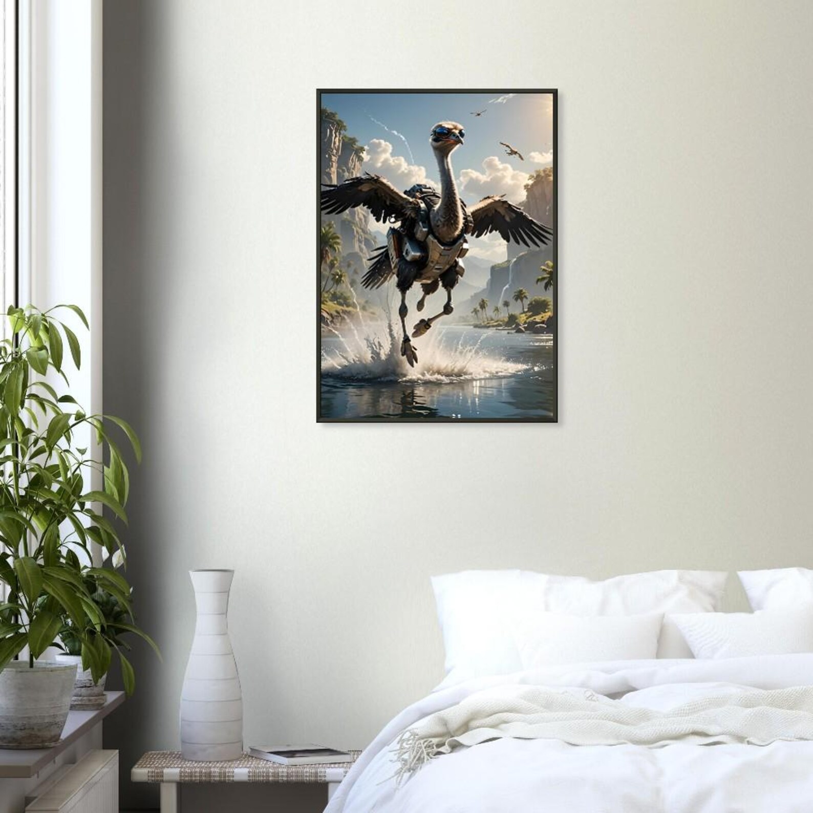 Wall Art Ostrich a.k.a Road Runner Irl Metal Framed Poster - Etsy