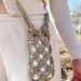 Macrame Handmade Cell Phone Bag, Crossbody Adjustable Purse, Knit ...
