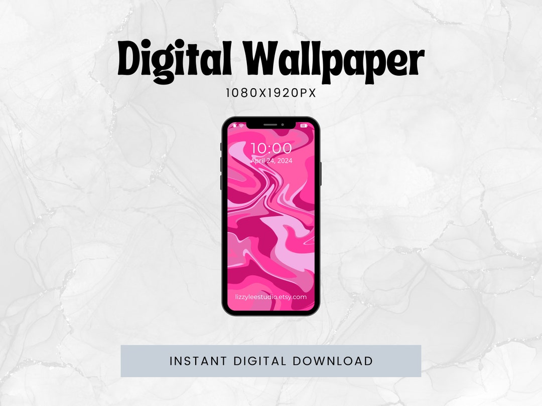 1 Abstract Pink Swirl Digital Wallpaper for Phone | Mobile Device Lock ...
