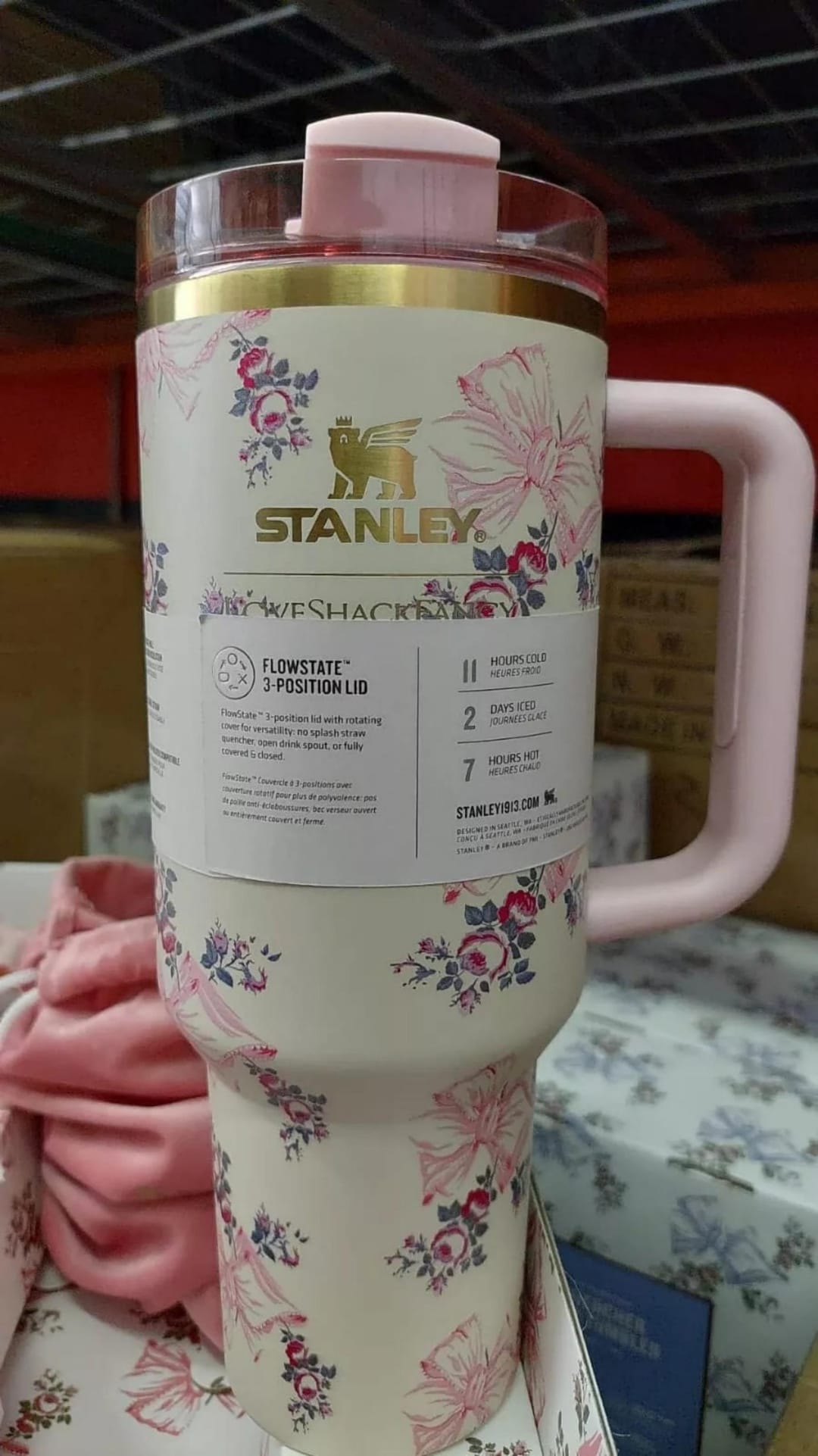 Authentic Stanley X Loveshackfancy Quencher Custom Engraved Floral ...